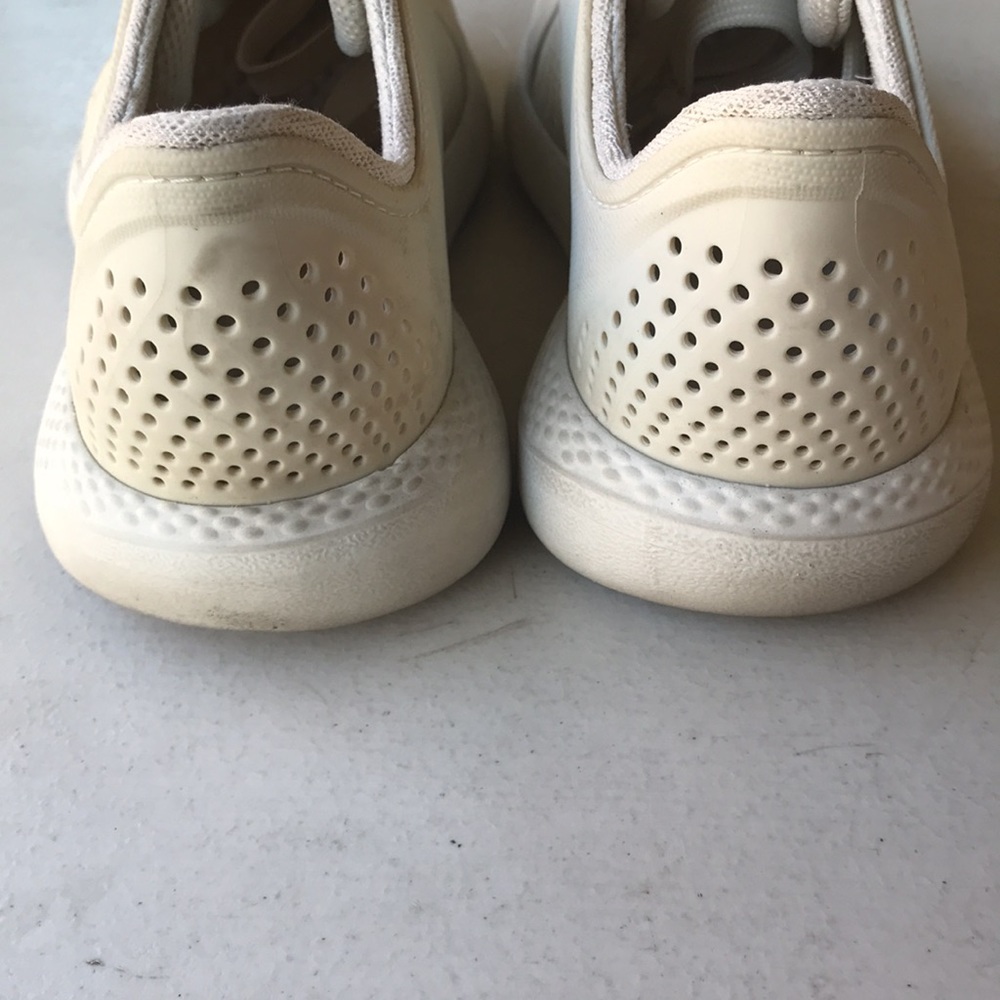 Crocs | Cream Lite Ride Perforated Lightweight Sneake… - Gem